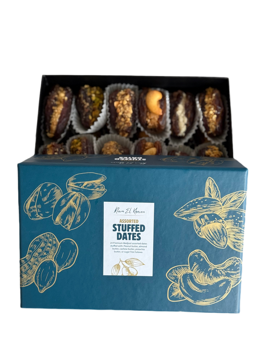 Stuffed Medjool Dates Assorted box – Reem El Khazen